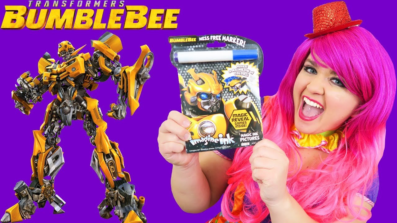 Coloring Transformers Bumblebee Magic Ink Coloring Book Imagine Ink Marker | KiMMi THE CLOWN