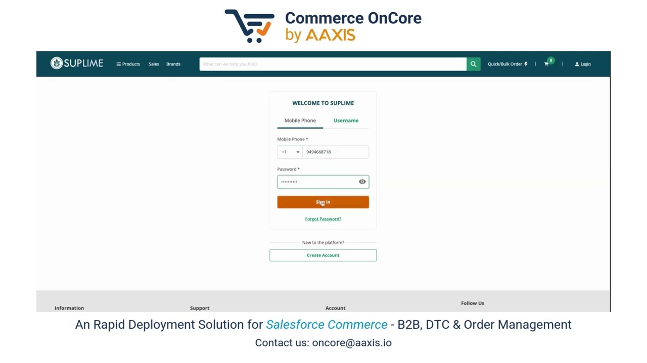 OnCore Additional Features - Mobile Login