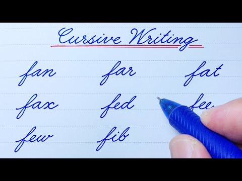 Cursive writing for beginners | Words that start with f | Cursive handwriting practice |Cursive abcd