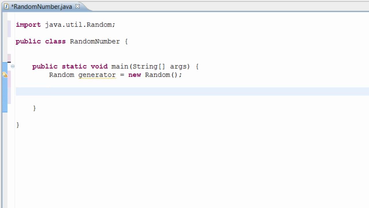 12TH Java Tutorial - Random Generator Class