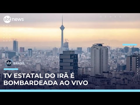 Ataque israelense atinge TV estatal do Irã durante programa ao vivo | #SBTBrasil