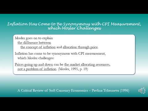 Inflation Has Come to Be Synonymous with CPI Measurement, which Mosler Challenges (1996)