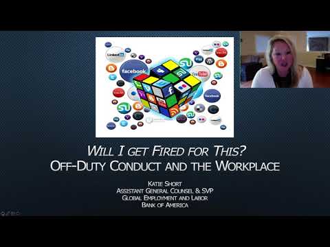 Will I get fired for this?:  Off-duty Conduct and the Workplace.[Preview]
