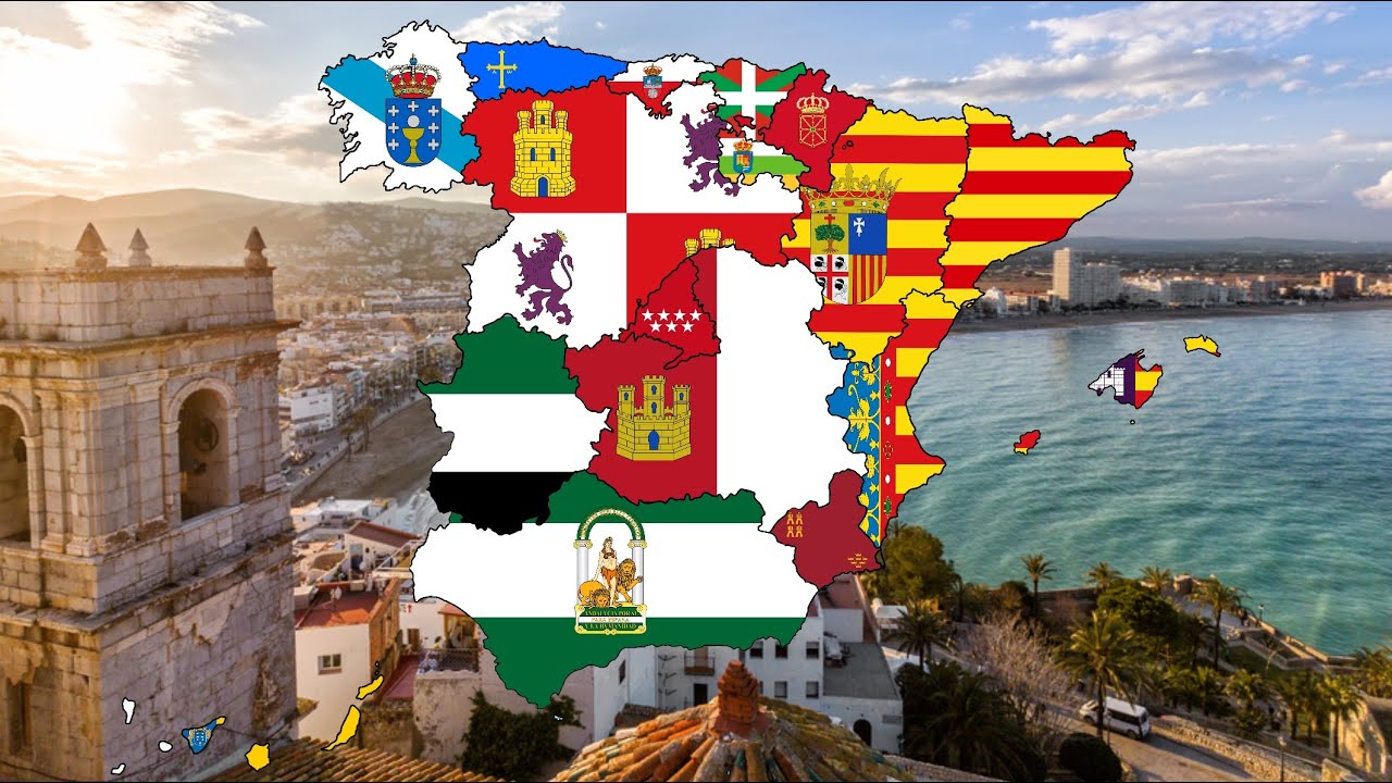 Spanish Regions - Flag Map Speedpaint