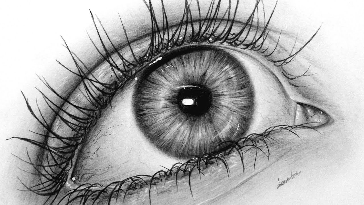 How to draw a realistic eye with graphite, drawing tutorial | Leontine van vliet