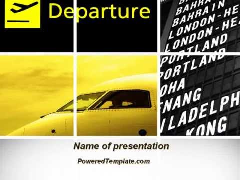 Airport Terminal PowerPoint Template by PoweredTemplate.com