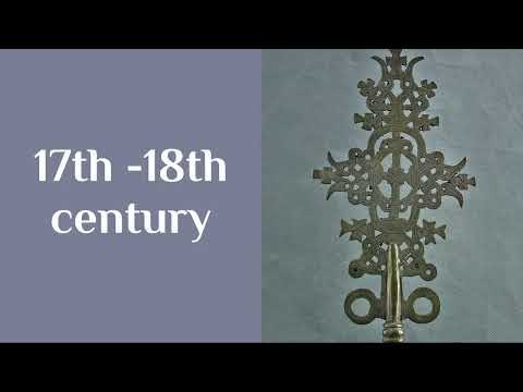 Antique Ethiopian Coptic Christian Processional Bronze Cross