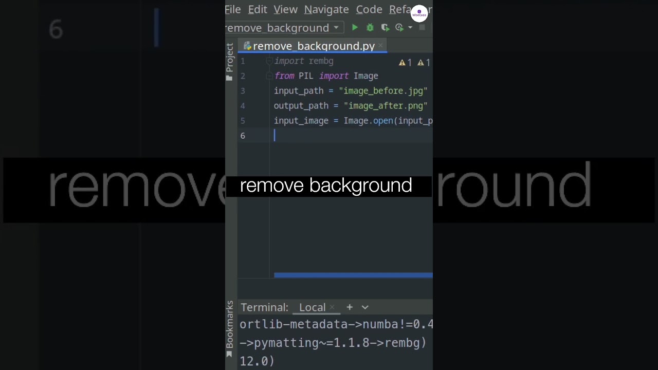 Just 7 lines of code to remove image background