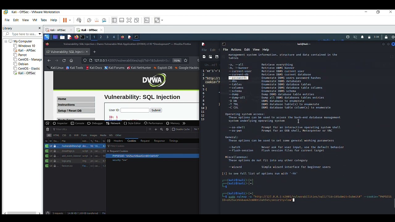 SQL Injection Practice - Using SQL Map on DVWA