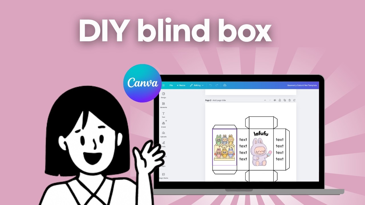 HOW TO MAKE BLIND BOX templates in Canva | Step-by-step mystery box design tutorial