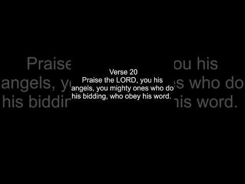 Bible Verses About Angels Psalms 103 Verse 20