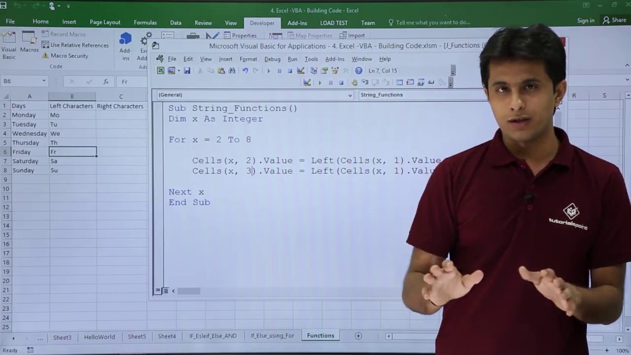 Excel VBA - String Functions Left-Right