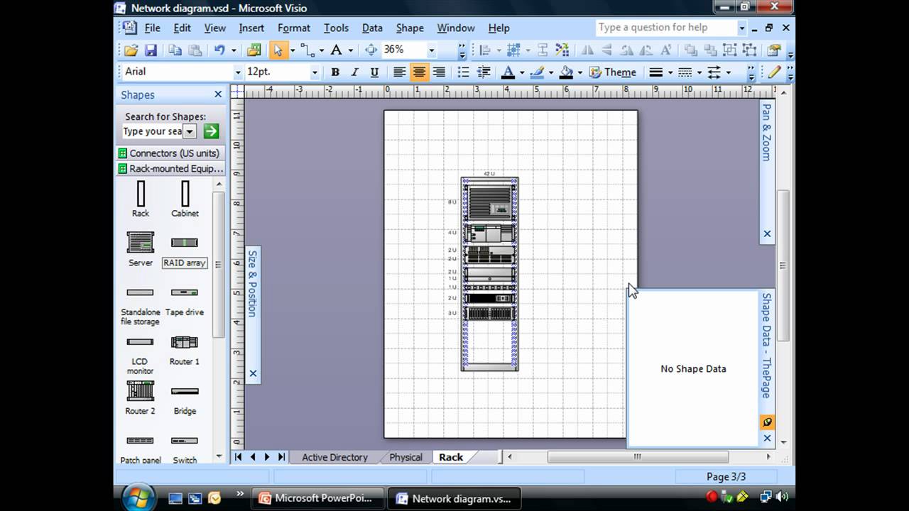Creating Rack Diagrams using Visio