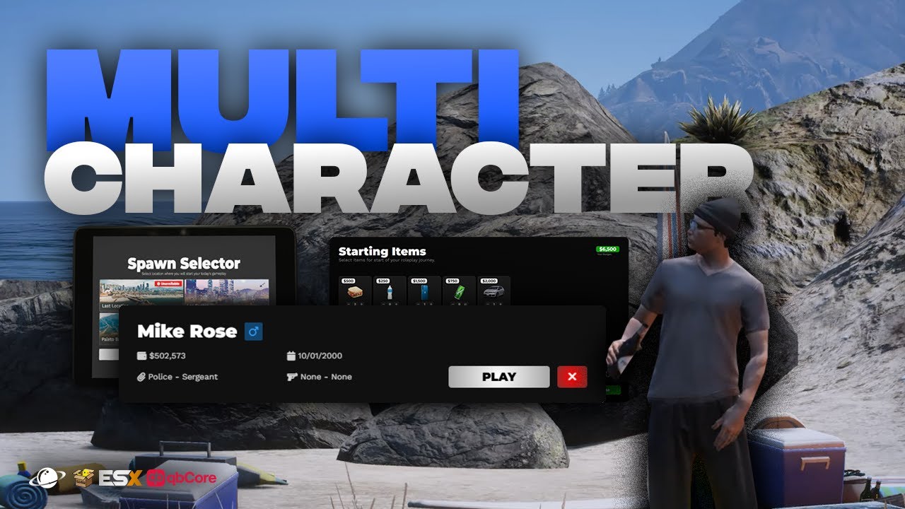 Multicharacter System -  Identity, Spawn Selector and Loading Screen [ESX/QB/QBOX]