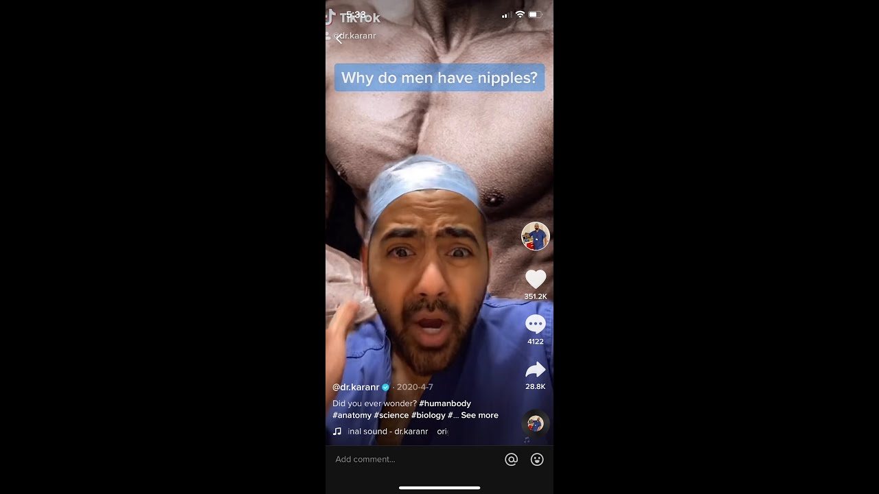 Doctor reacts to Why Men Have Nipples? #shorts