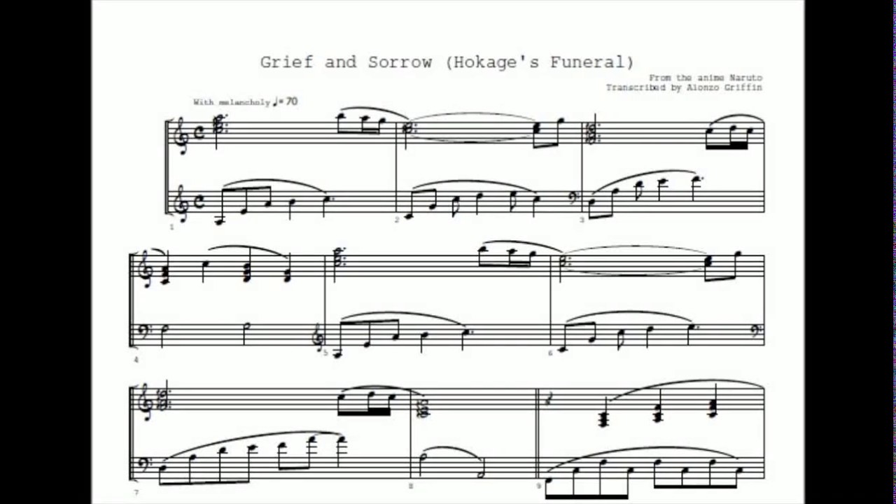 Naruto - Hokage's Funeral (piano transcription)
