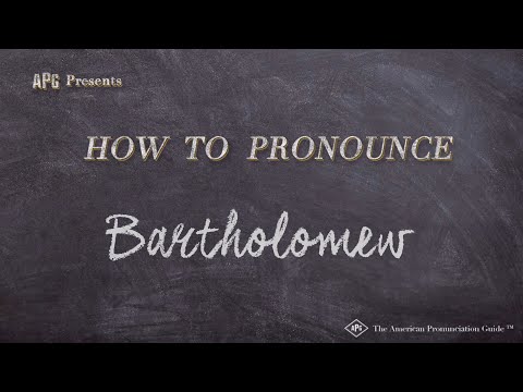 How to Pronounce Bartholomew (Real Life Examples!)