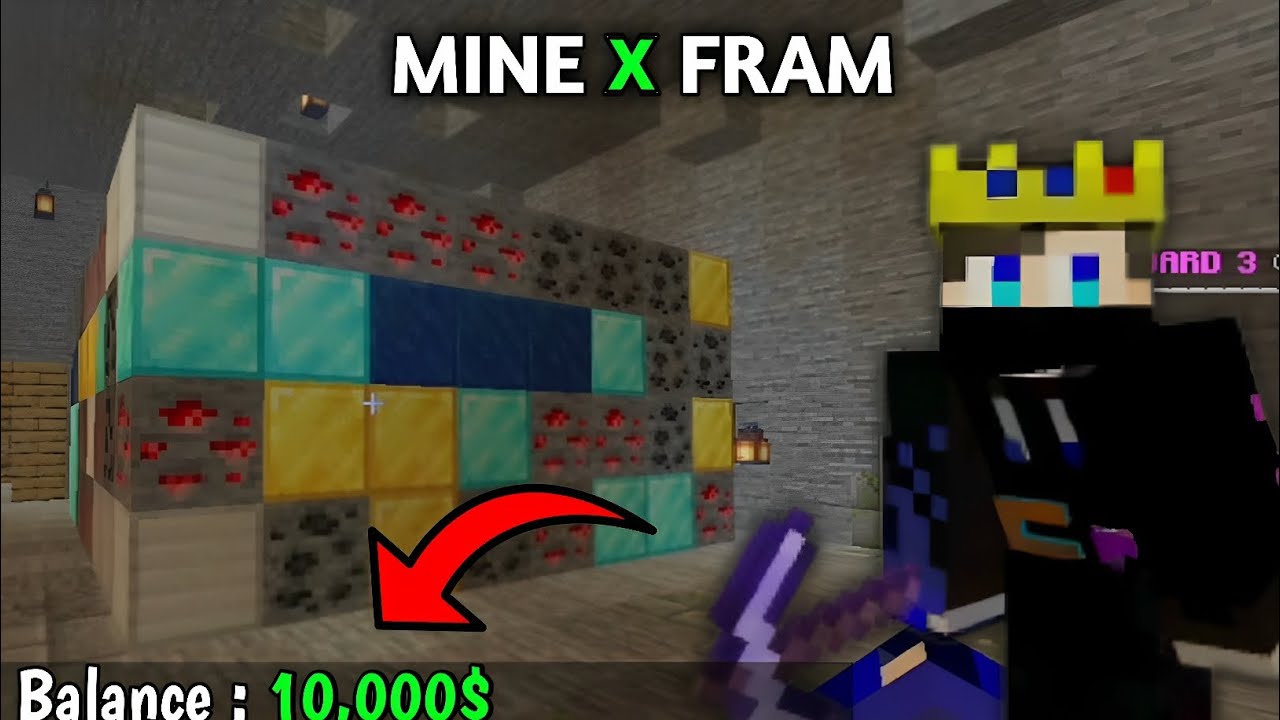 Earn balance by mining Minecraft plugin | Minecraft ore regeneration plugin ( mine x fram )