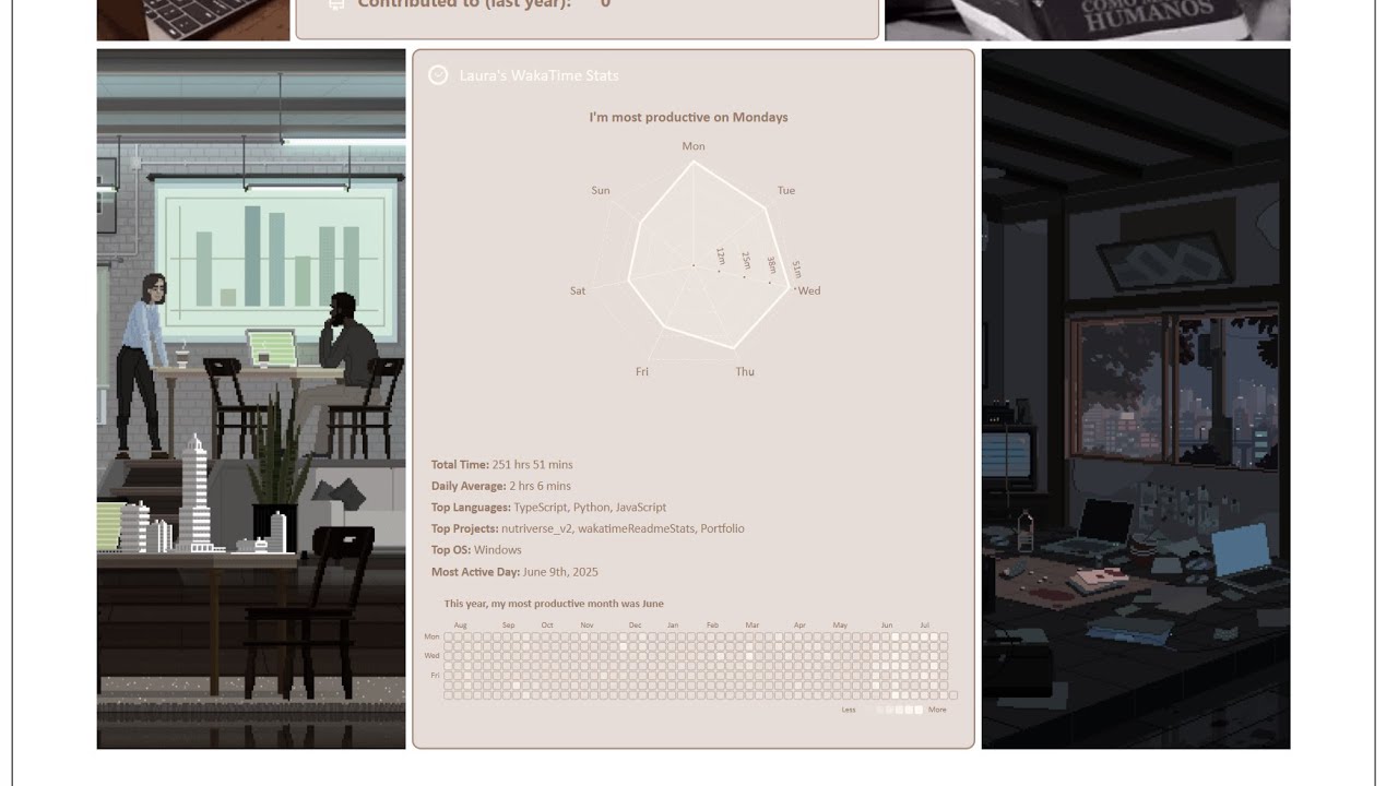 Wakatime Readme Stats Setup Guide