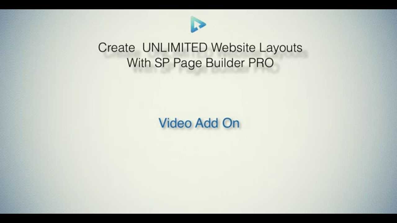 SP Pagebuilder Pro Tutorial - Video Add On