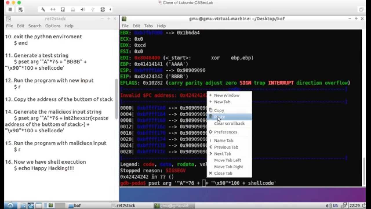 Return to Stack Exploit: Shell Execution using Stack Buffer Overflow