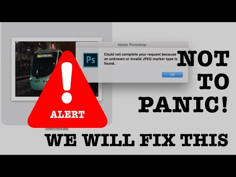 Alert Error: How to quickly and easily recover an image from an invalid JPEG marker type error