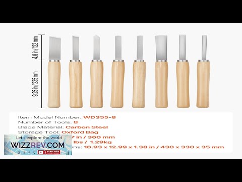 8PCS Wood Lathe Chisel Set Woodturning Tools Steel Blades for Lathe Finisher Review