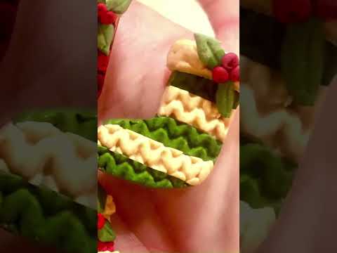 Hand made Musical, Light Up Christmas Snow Globe (Polymer / Fimo Clay)
