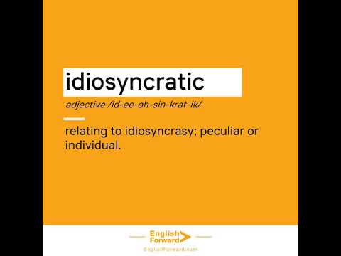 How to Pronounce Idiosyncratic | Definition | Example