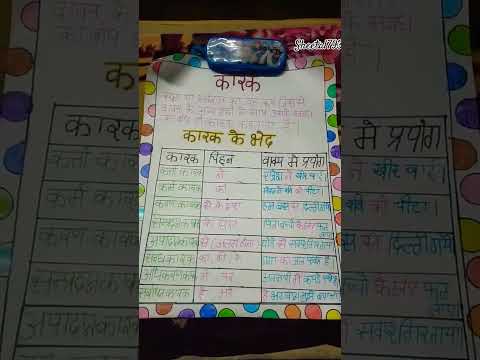karak aur uske bhed aur chinh aur vakya mein pryog#hindi #subscribe #youtube #study #karak
