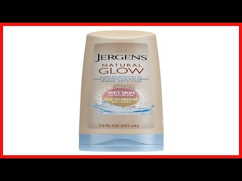 Jergens Natural Glow In-shower Lotion, Self Tanner for Fair to Medium Skin Tone, Wet Skin Lotion