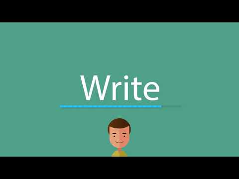 How to pronounce Write