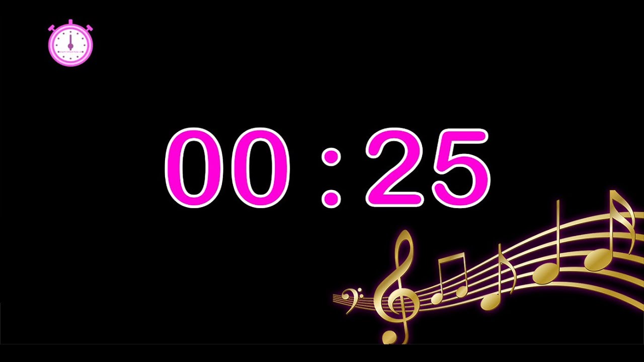 25 second timer music : countdown 25 second timer music