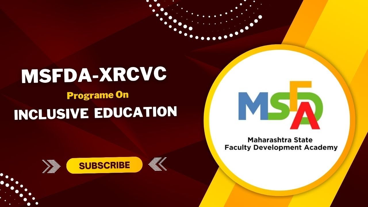 MSFDA-XRCVC Programme on Inclusive Education.