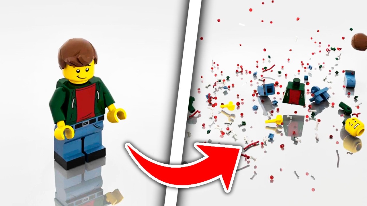 LEGO Objects Explosion | Animation