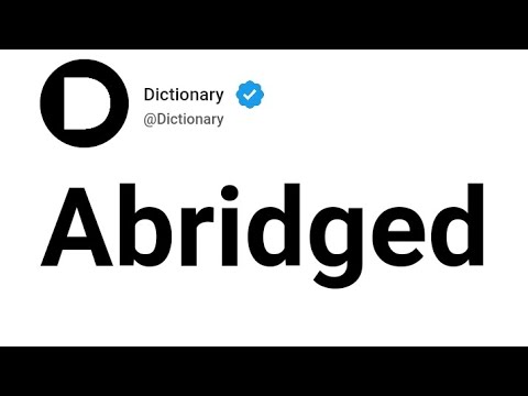 Abridged Meaning In English