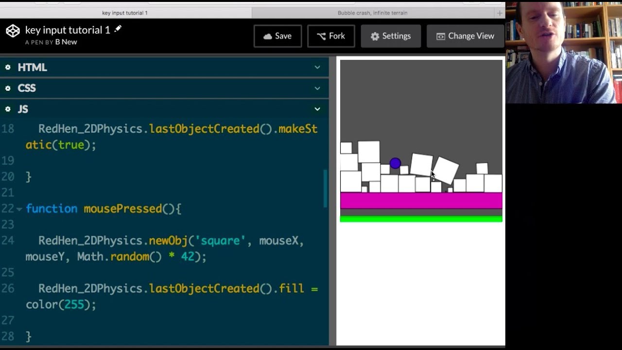 2D Physics in Javascript: 2 Key Input