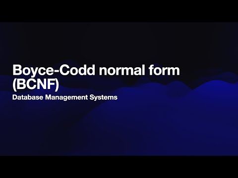 Boyce-Codd normal form (BCNF)