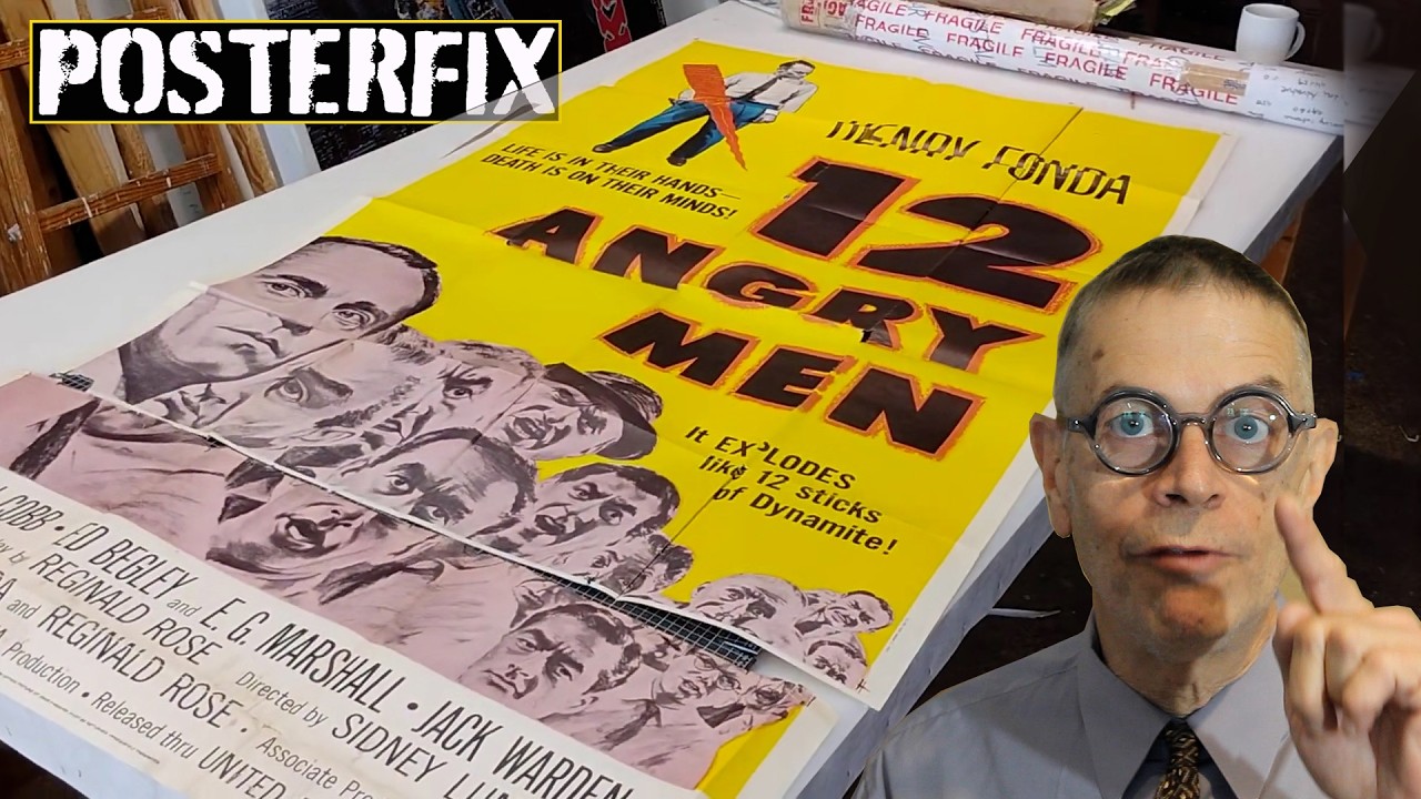 Linen Backing 12 ANGRY MEN - 1957 3-sheet PosterFix