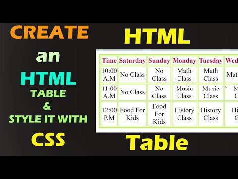 How to Create an HTML Table - Style the Table With CSS