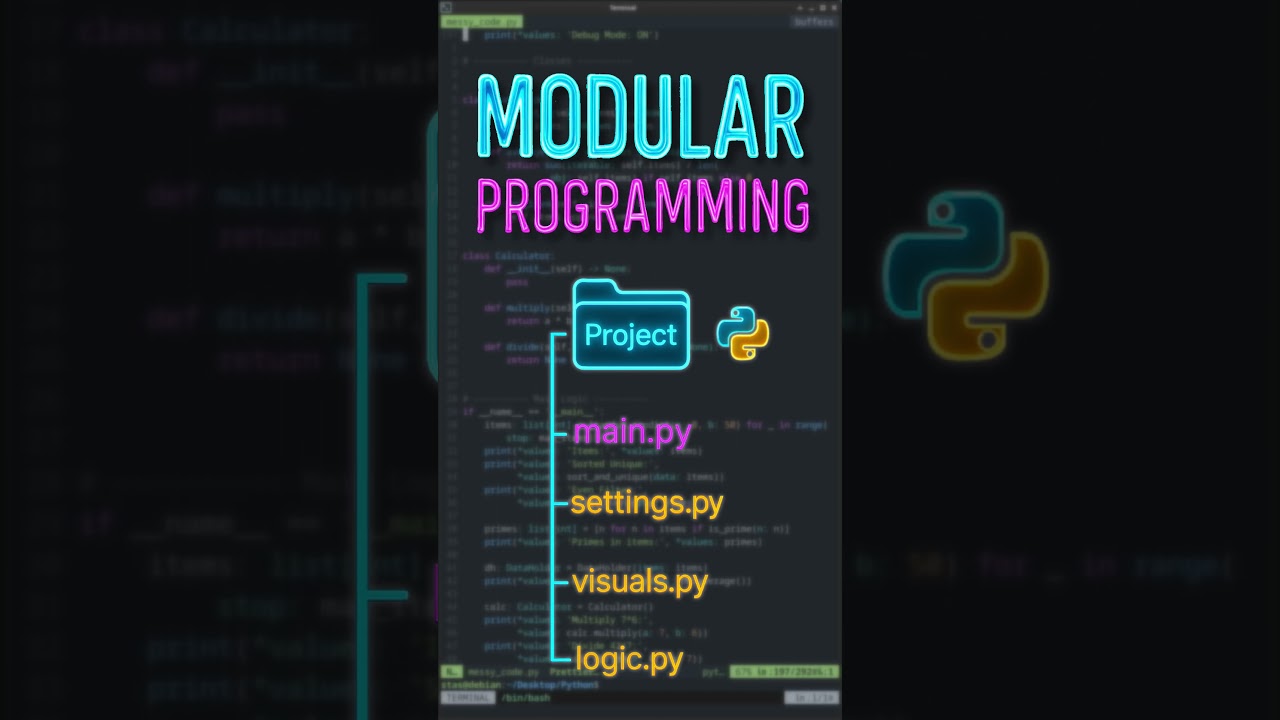 How to Organize Python Code into Modular Files for Clean, Reusable Projects