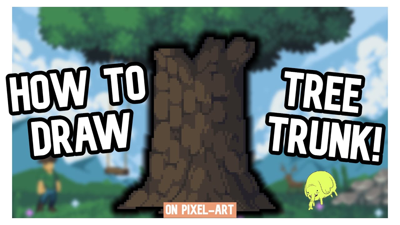 Pixel-art tutorial : How to draw Tree-trunk!