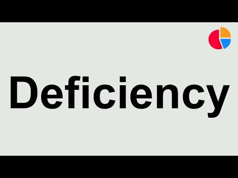 How to Pronounce: "Deficiency"