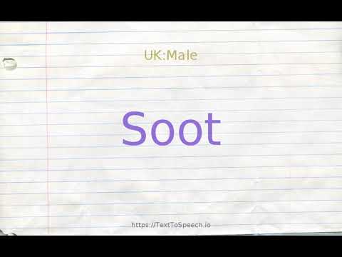 How to pronounce soot