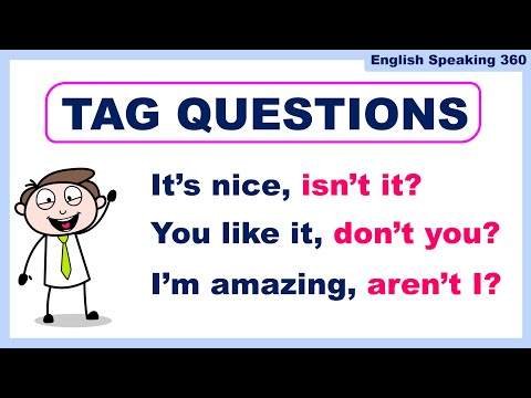 TAG QUESTIONS the Easy Way! Don't you? Isn't it? Aren't I? Easy English Grammar / Question tags