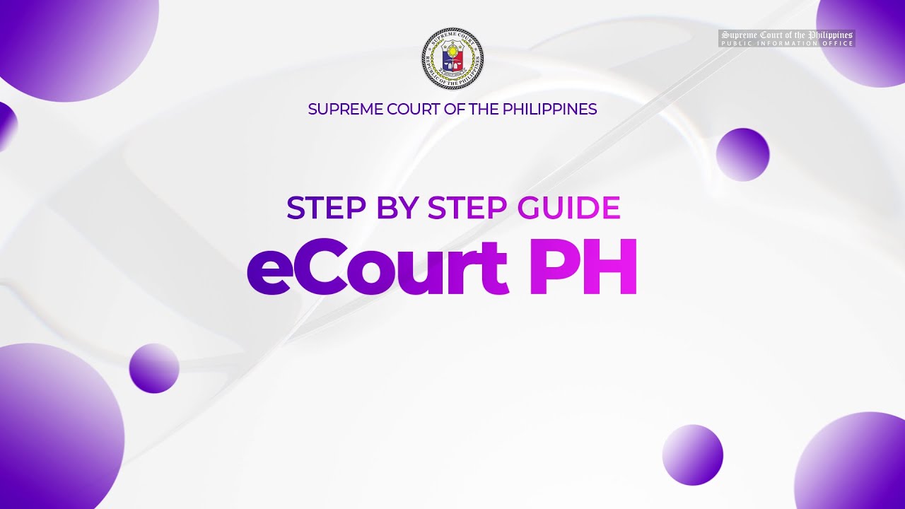 Instructional video on how to use eCourt PH