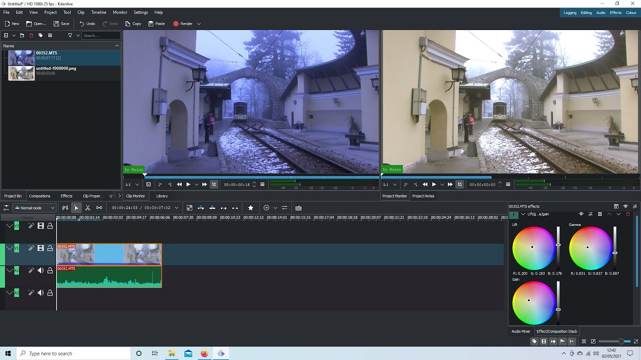 Kdenlive For Windows: Basic Color/Grading Color Correction.