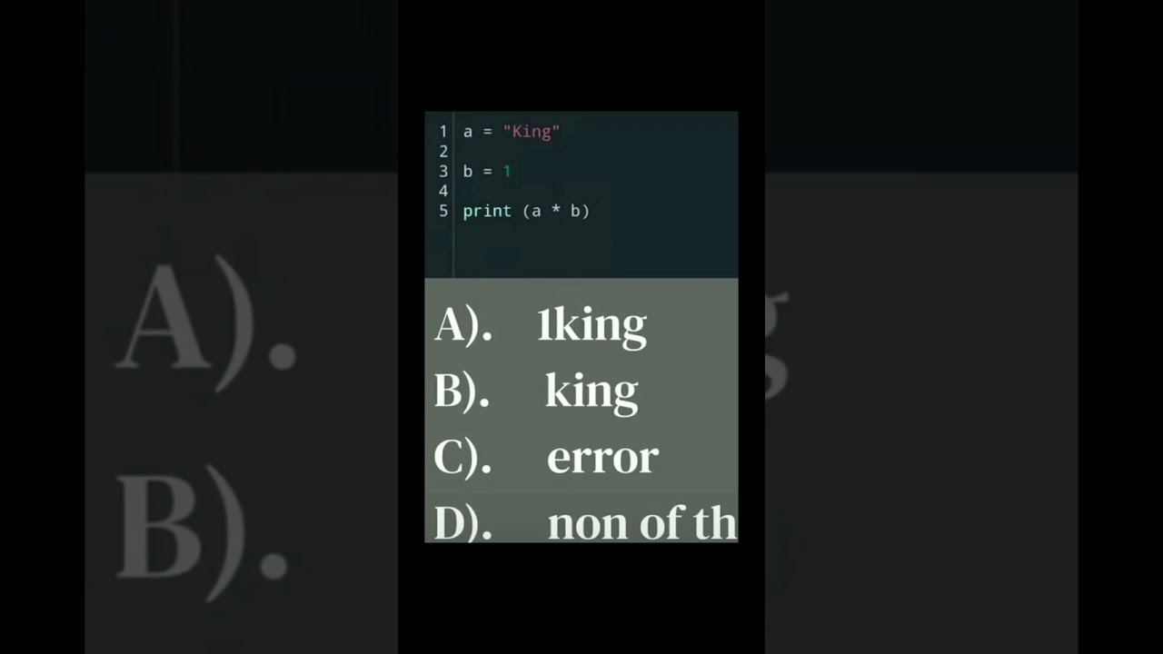 Drop your answer in comment || Python Quiz || #coding_vines #biscode