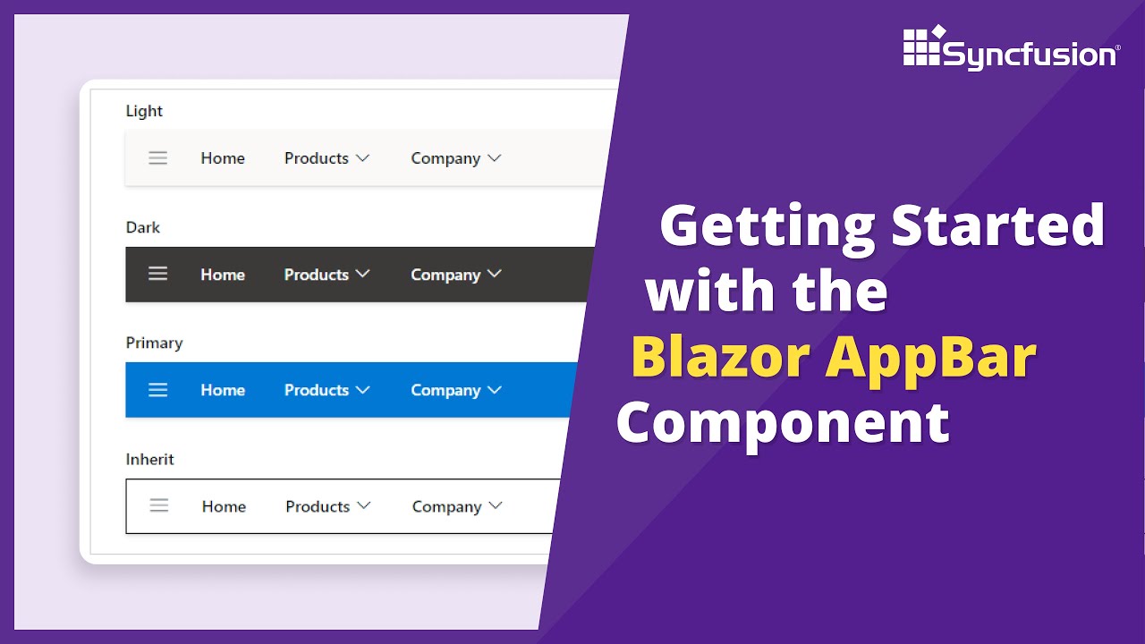 Getting Started with the Blazor AppBar Component