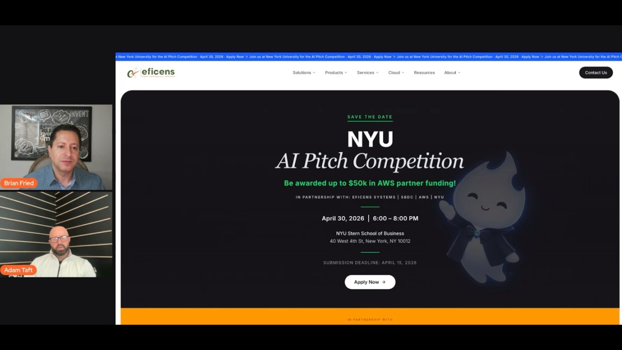 NYU AI Pitch Competition 2026: Apply by April 15 | Up to $50K in Funding